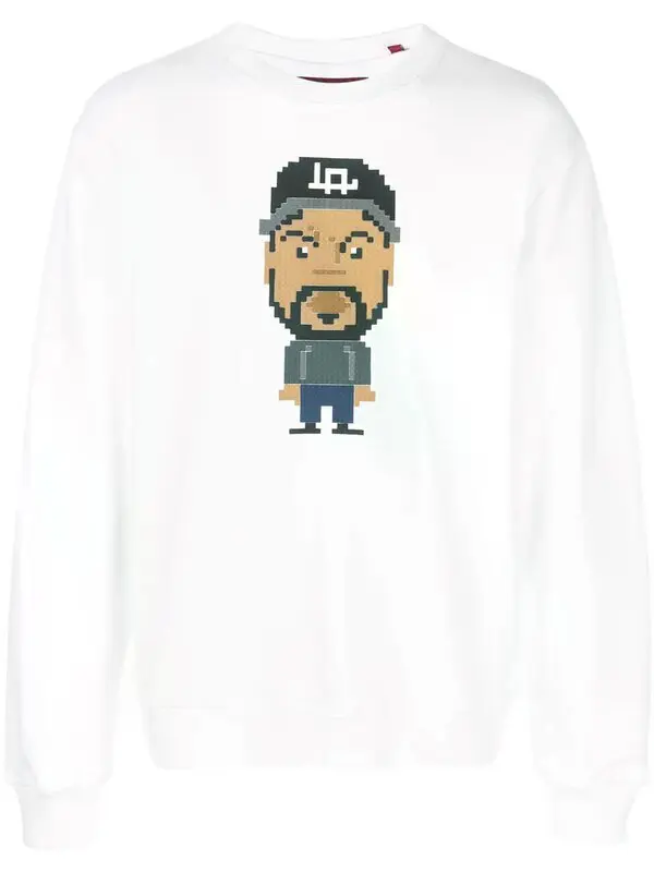 MOSTLY HEARD RARELY SEEN 8-BIT Cmptn Printed Sweatshirt - White