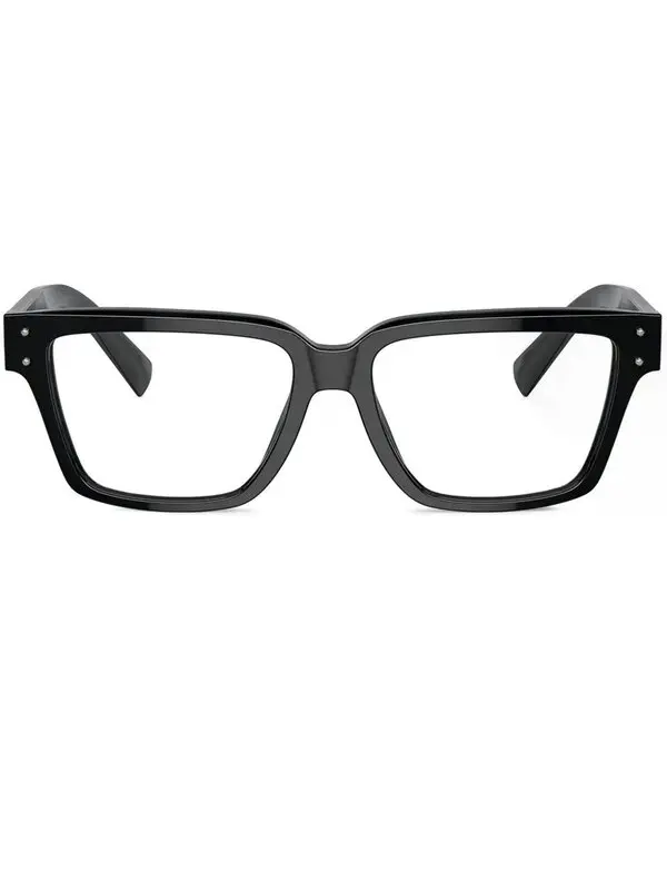Dolce & Gabbana Polished Square Frame Glasses - Black
