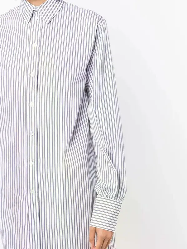 SA SU PHI Striped Silk Shirt Dress