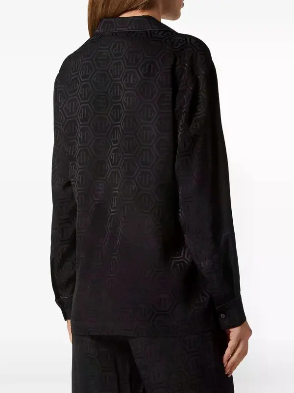 Philipp Plein Monogram-pattern Long-sleeve Shirt