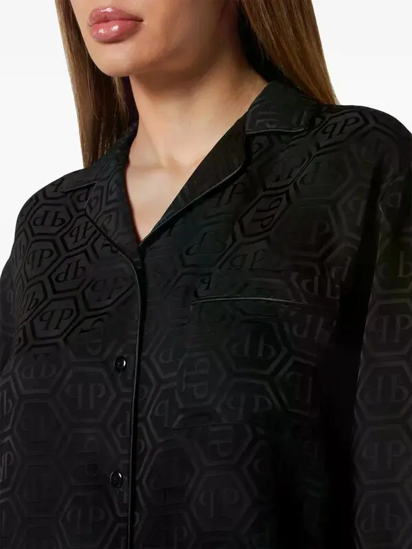 Philipp Plein Monogram-pattern Long-sleeve Shirt