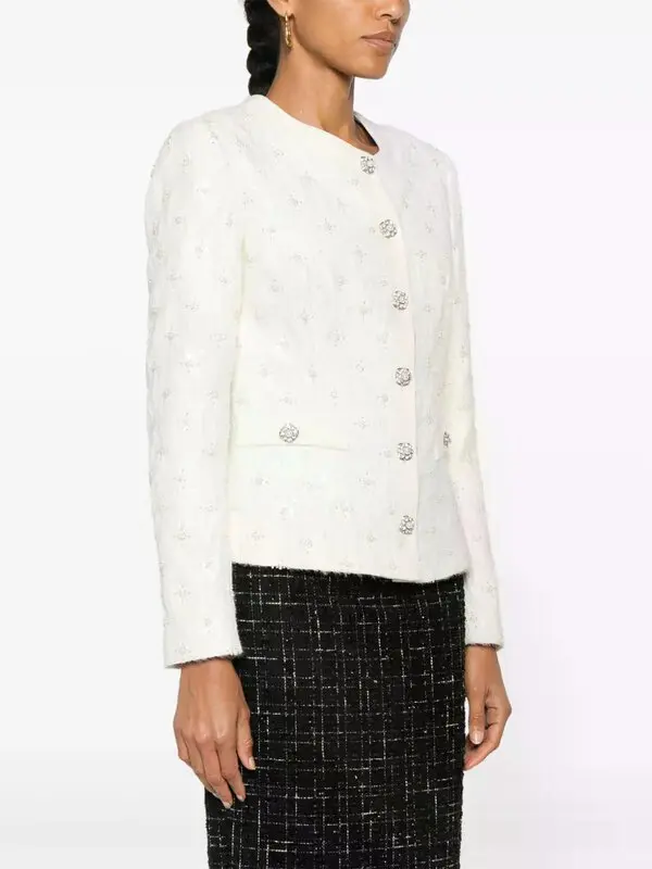 NISSA Embroidered Jacquard Jacket
