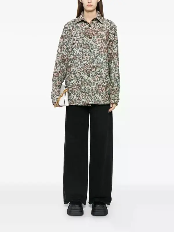 BLESS Floral-print Shirt Jacket