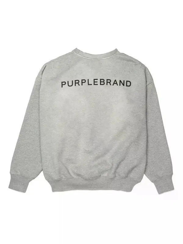 PURPLE BRAND Wordmark Cotton Sweatshirt