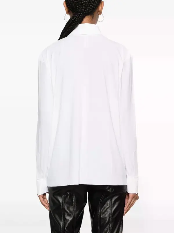 Norma Kamali Pointed-collar Slit-sleeves Shirt