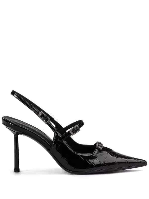 LE SILLA Morgana 80mm Leather Pumps - Black