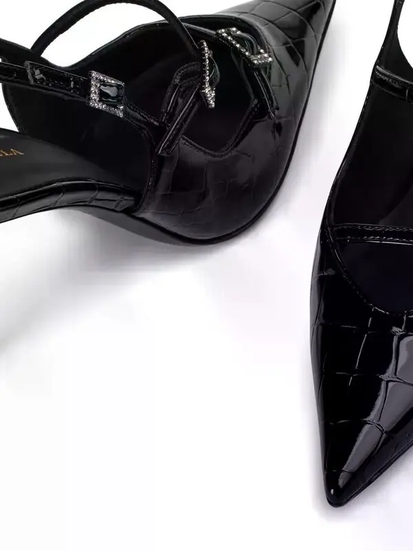 LE SILLA Morgana 80mm Leather Pumps - Black
