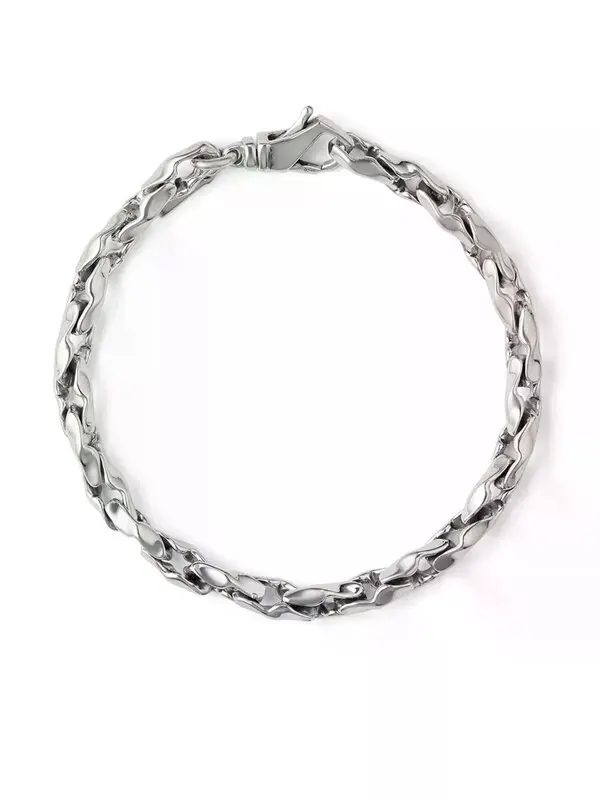 Emanuele Bicocchi Hammered Finish Sterling Bracelet - Silver