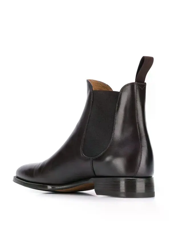 SCAROSSO Calf Leather Chelsea Boots - Brown