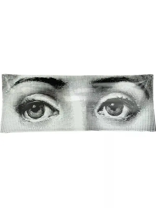 FORNASETTI Ceramic Printed Plate - White