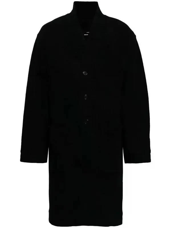 Isabel Benenato Single-breasted Virgin Wool-blend Coat