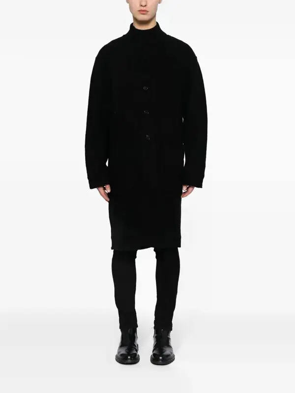 Isabel Benenato Single-breasted Virgin Wool-blend Coat