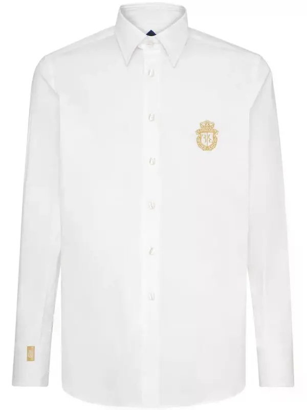 BILLIONAIRE Crest-motif Poplin Shirt