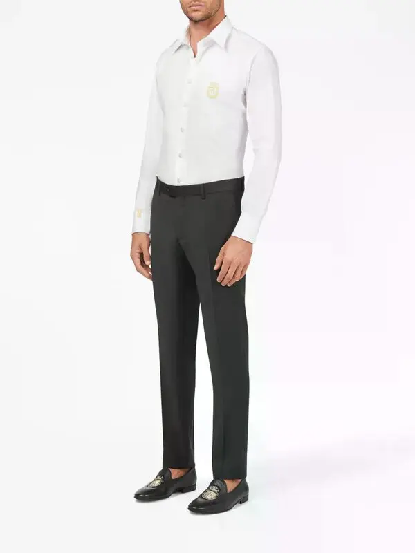 BILLIONAIRE Crest-motif Poplin Shirt