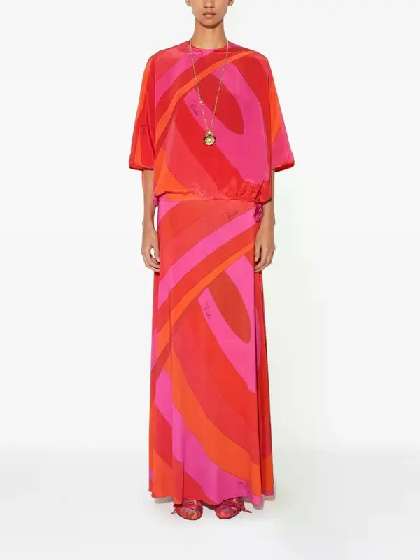 Emilio Pucci Iride-print Silk Top