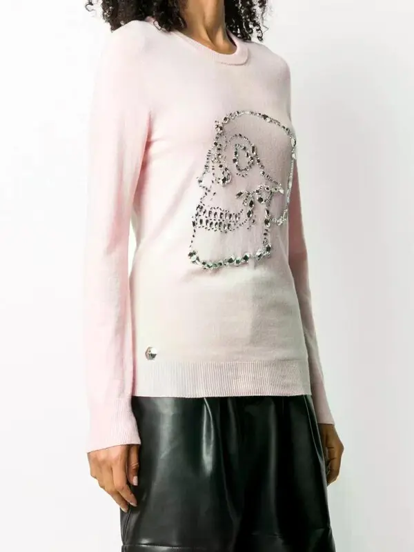 Philipp Plein Look At Me Skull Embellished Jumper