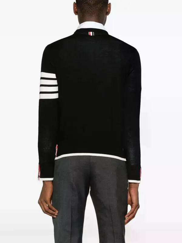 Thom Browne 4-bar Stripe Virgin Wool Jumper - Black