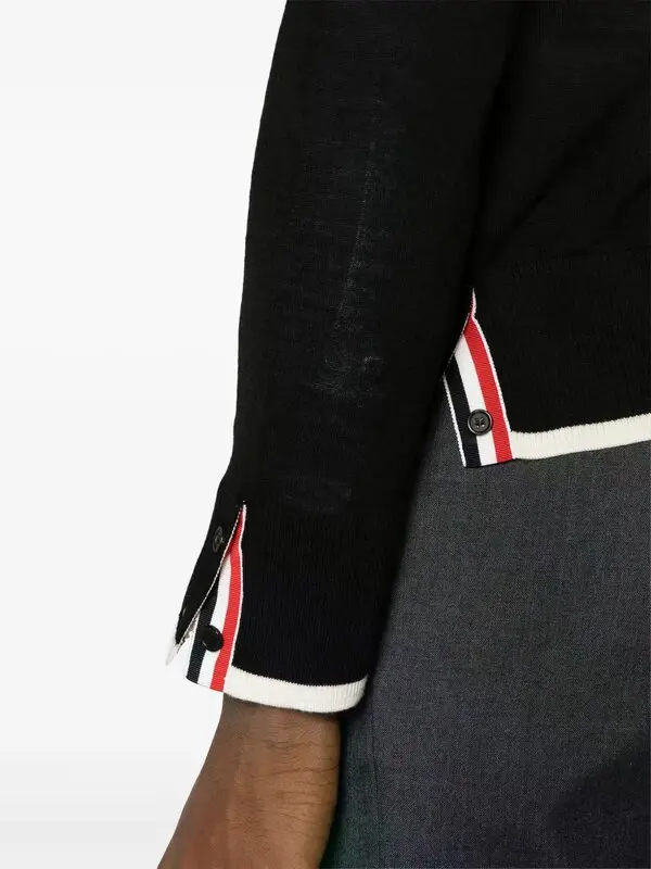 Thom Browne 4-bar Stripe Virgin Wool Jumper - Black