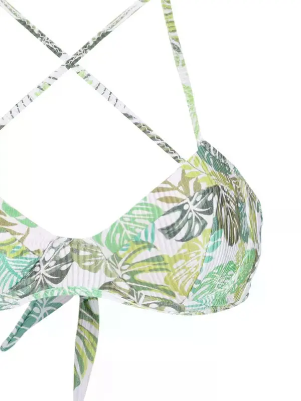 AMIR SLAMA Palm Leaf Print Bikini