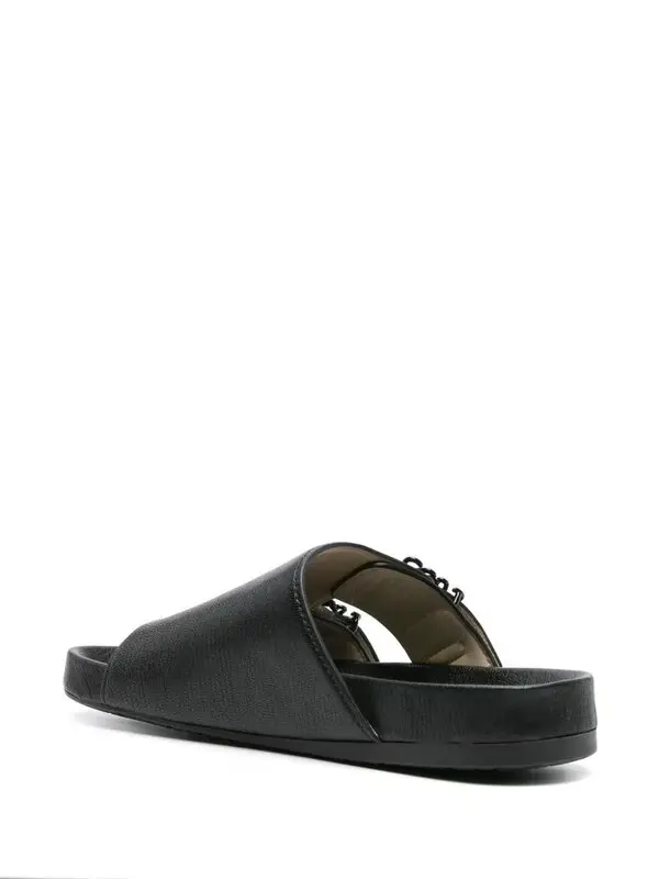 Loewe Anagram-buckle Leather Slides