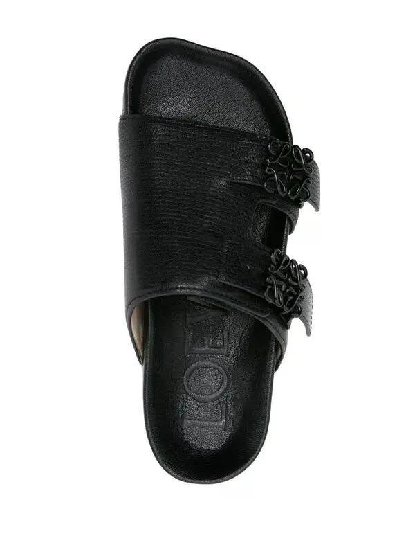 Loewe Anagram-buckle Leather Slides