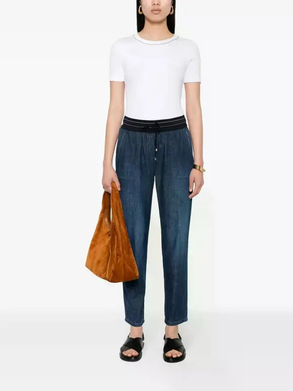 Lorena Antoniazzi Drawstring Tapered Jeans