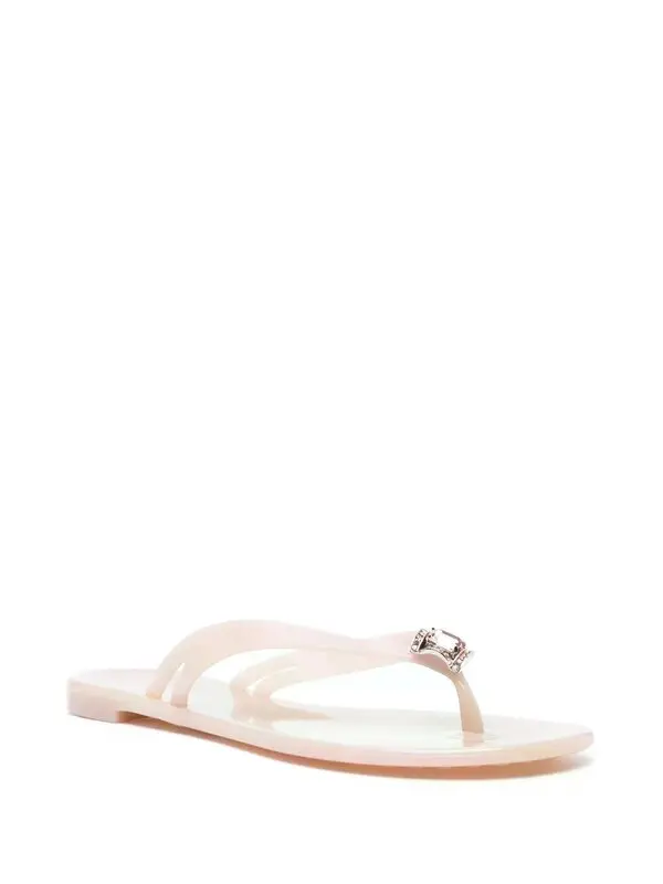 Casadei Crystal-embellished Flip Flops