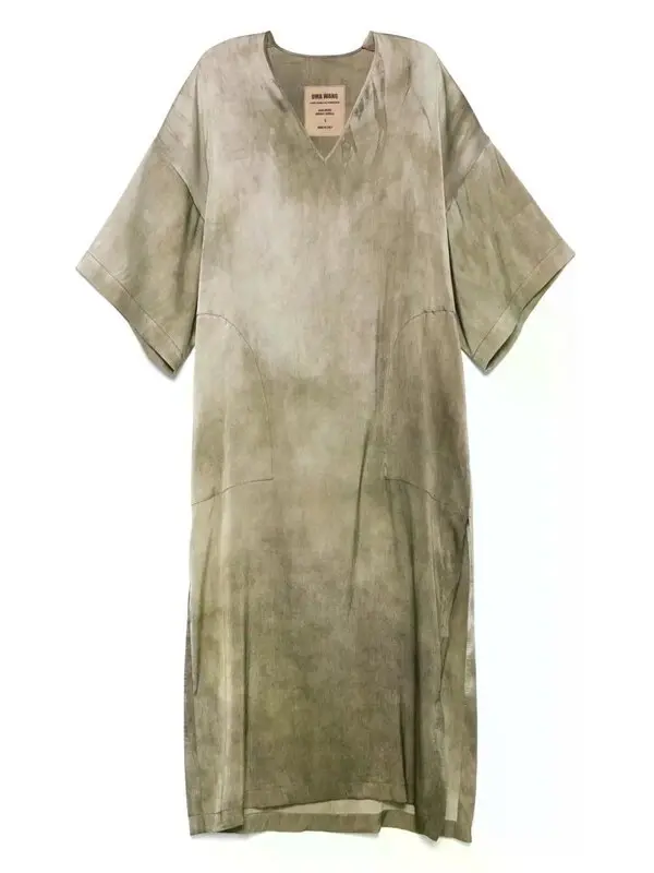 UMA WANG Satin Midi Dress - Brown