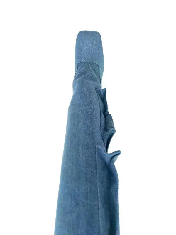 Attico Sienna 105mm Denim Boots - Blue