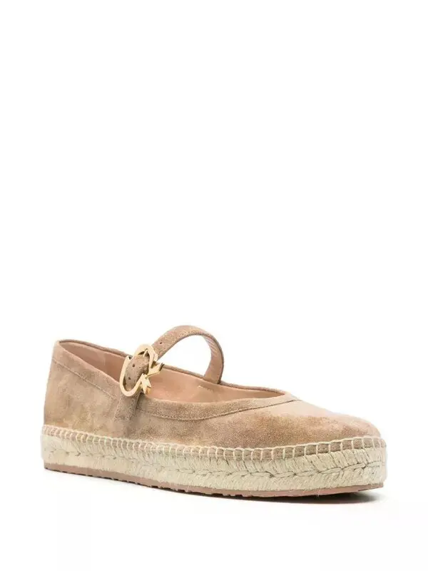 GIANVITO ROSSI Elda Mary Jane Espadrilles - Brown