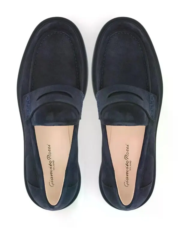 GIANVITO ROSSI Harris Loafers - Blue