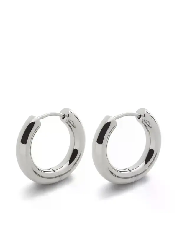 Monica Vinader Small Essential Click Hoop Earrings - Silver