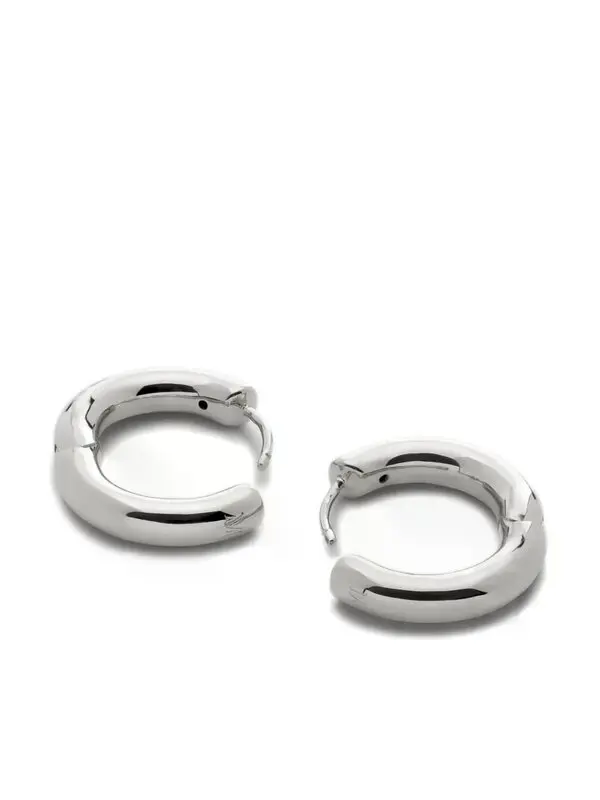 Monica Vinader Small Essential Click Hoop Earrings - Silver