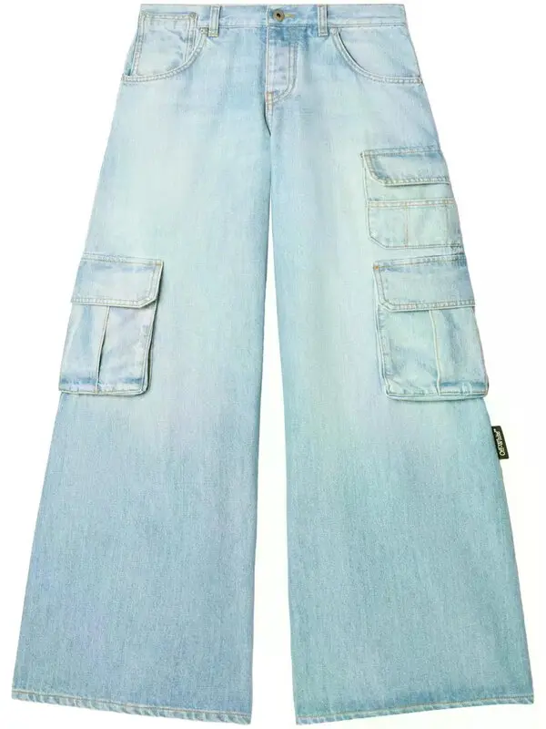 Off-White Wide-leg Cargo Jeans