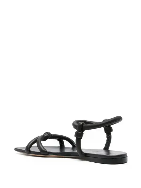 GIANVITO ROSSI Juno Leather Sandals - Black