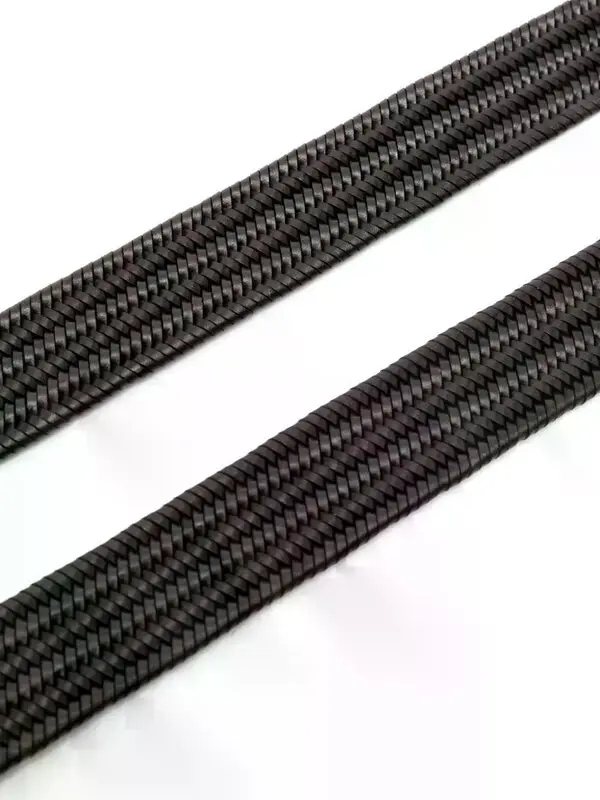 Canali Braided Leather Belt - Brown