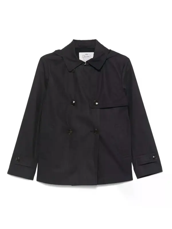 Herno Hooded Double-breasted Jacket