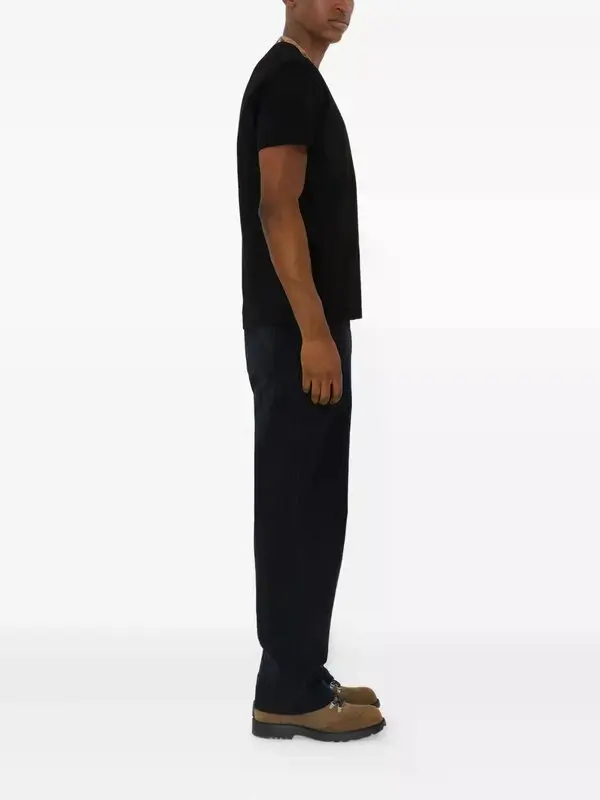 Burberry Check-trim T-shirt - Black