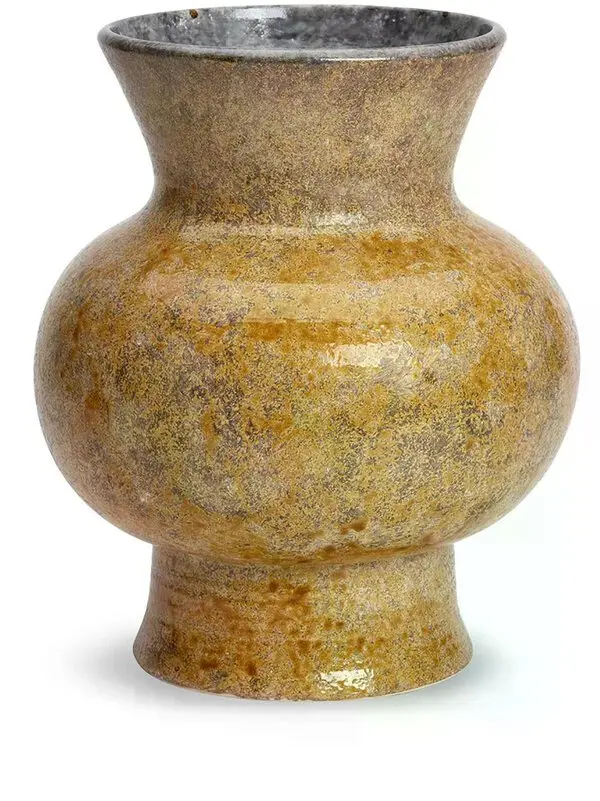 1882 LTD Jesture Honey Abstract-pattern Print Vase - Brown
