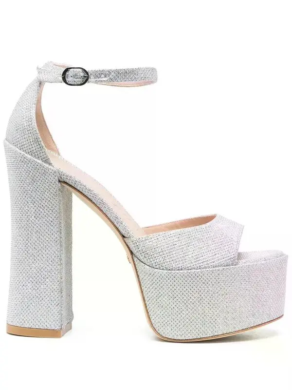 STUART WEITZMAN 150mm Glittered Platform Sandals