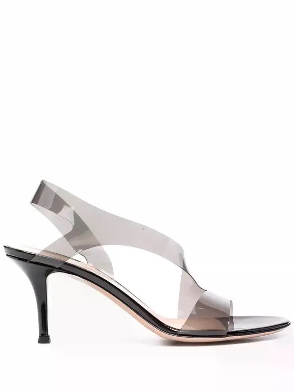 GIANVITO ROSSI Metropolis 70mm Transparent Sandals - Grey