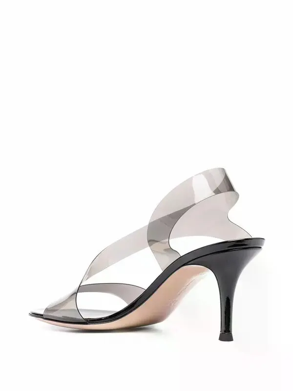 GIANVITO ROSSI Metropolis 70mm Transparent Sandals - Grey