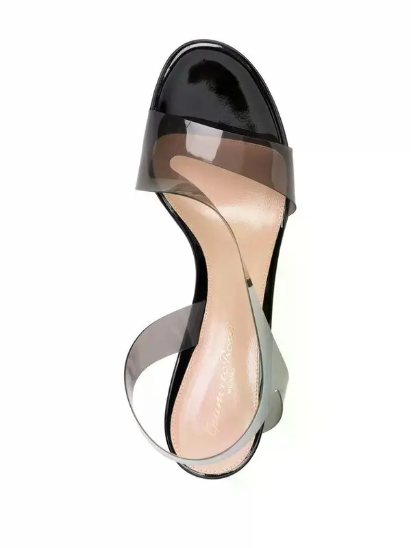 GIANVITO ROSSI Metropolis 70mm Transparent Sandals - Grey