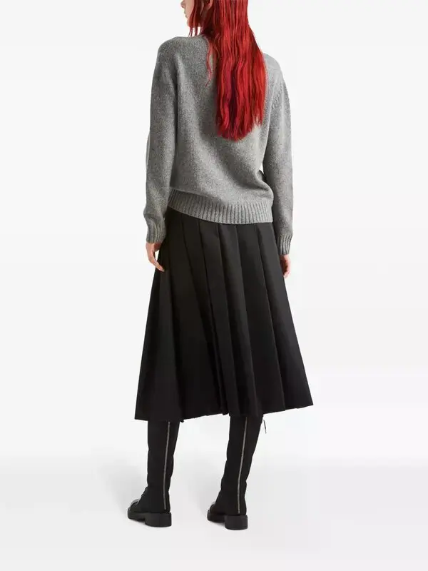 Prada Logo-intarsia Cashmere Sweater