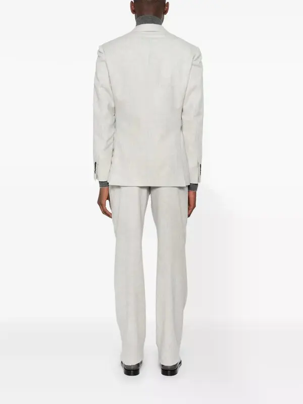 LARDINI Logo-brooch Suit