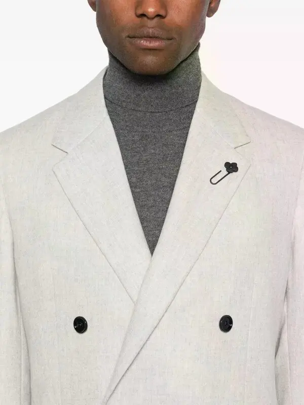 LARDINI Logo-brooch Suit