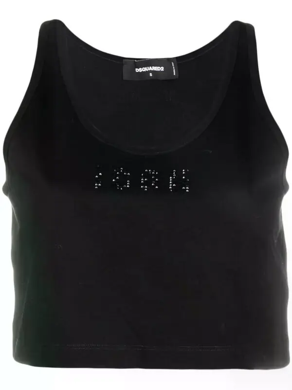 Dsquared2 Icon Rhinestone-embellished Crop Top