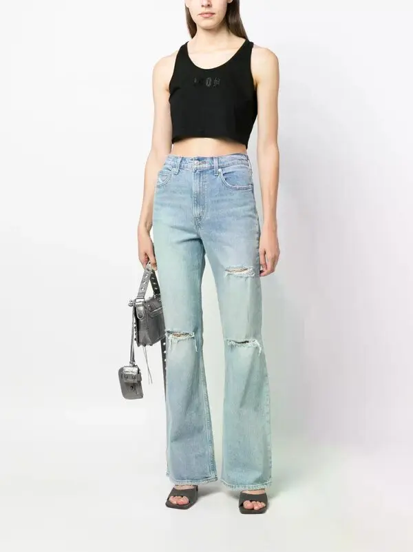 Dsquared2 Icon Rhinestone-embellished Crop Top