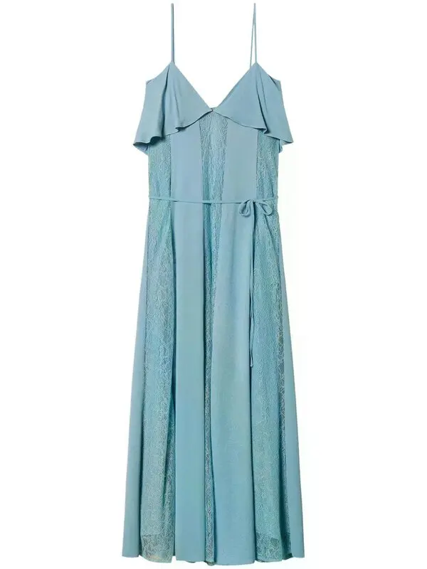 TWINSET Ruffled Lace Dress - Blue