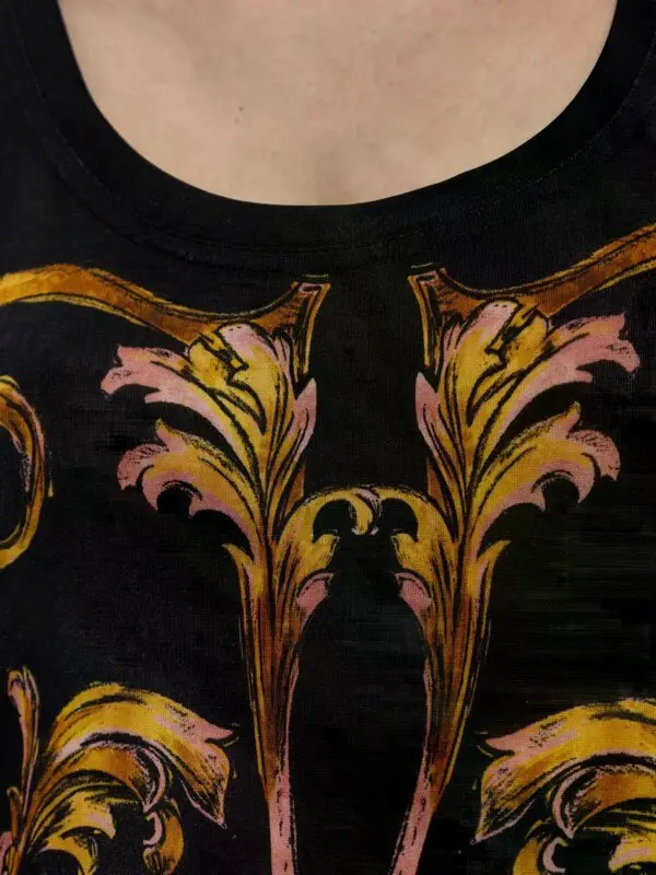 Versace Barocco Print Midi Dress